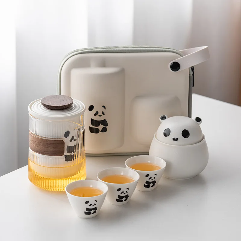 Panda-Kung-Fu-Tea-Set-Including-Tea-Cups-It-Is-A-Portable-Travel-Tea ...