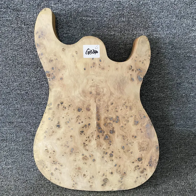 GB340-Solid-Burl-Wood-Top-with-Solid-Redwood-Unfinished-Electric-Guitar-Body-Right-Hand-Raw ...