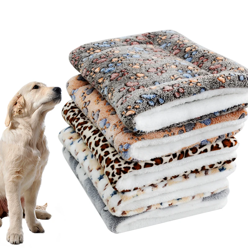 Pet Sleeping Mat Warm Dog Bed Soft Fleece Pet Blanket Cat Litter Puppy ...