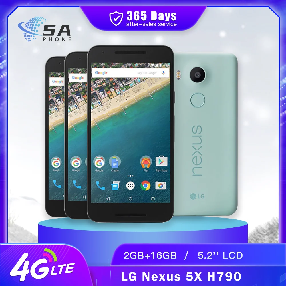 Original LG Nexus 5X H790 4G LTE Mobile Phone 2GB RAM 16/32GB ROM IPS ...