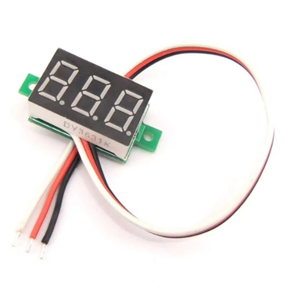 DC 12V Digital LED Display Voltmeter Voltage Meter Gauge Detector ...