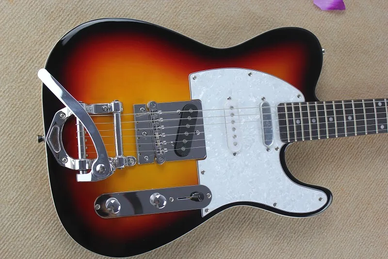 guitar-factory-custom-Top-Quality-Newt-sunburst-Cream-color-TL-electric ...