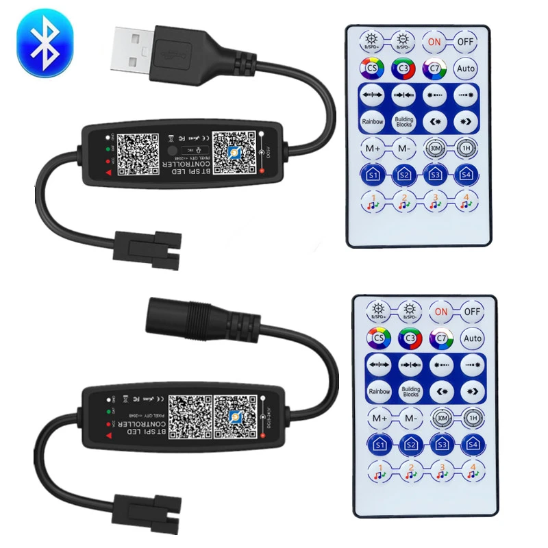 WS2811 WS2812B SK6812 Bluetooth Music RGB LED Controller Built in MIC With 28Key Remote For ...