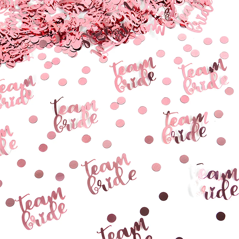 30g-lot-Team-Bride-Confetti-Rose-Gold-Heart-Dot-Sequins-Wedding-Bridal ...
