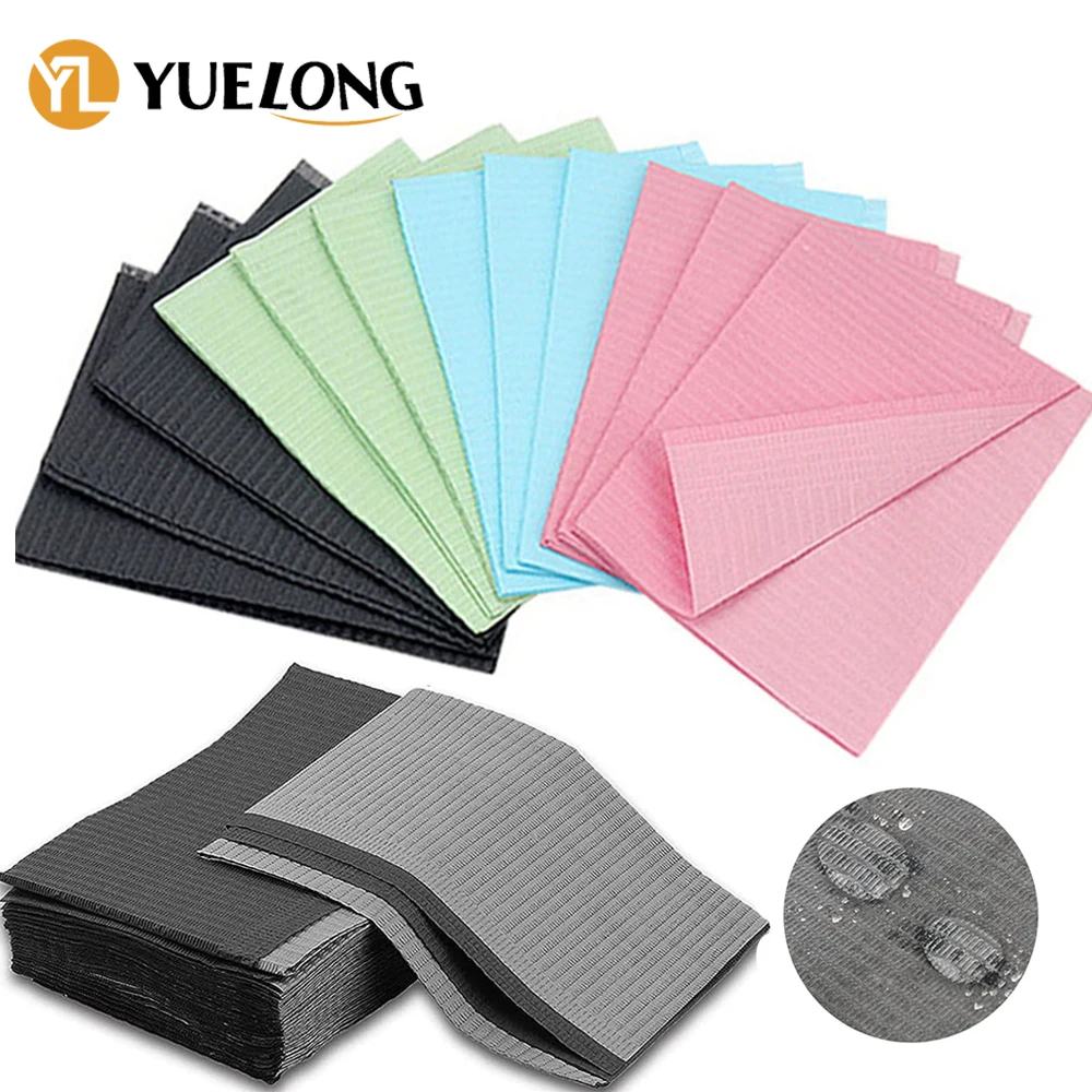 Disposable-Tattoo-Clean-Pad-Mat-Waterproof-Patient-Dental-Napkins-Bibs ...