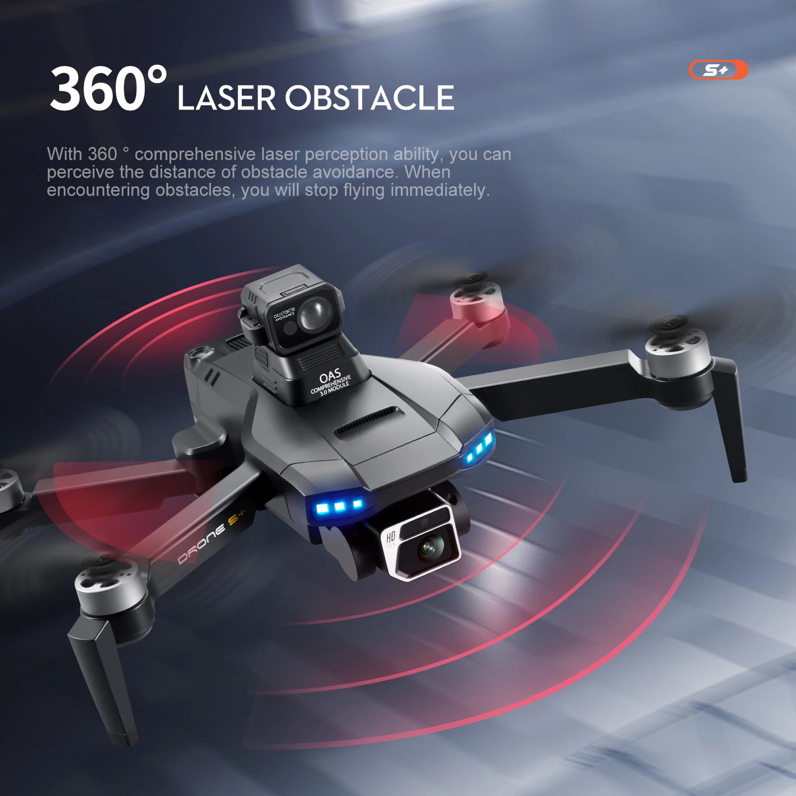 S+ GPS Drone - 6K HD Dual HD Camera Laser Obstacle Avoidance Aerial Ph ...