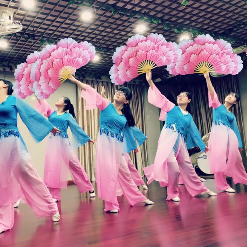 Large-Half-Foldable-Dancing-Fan-Double-sided-Peony-Flower-Hand-Fan ...