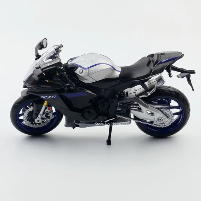 1/12 Yamaha YZF-R1M Motorcycle Model Toy Alloy Diecast with Rubber ...