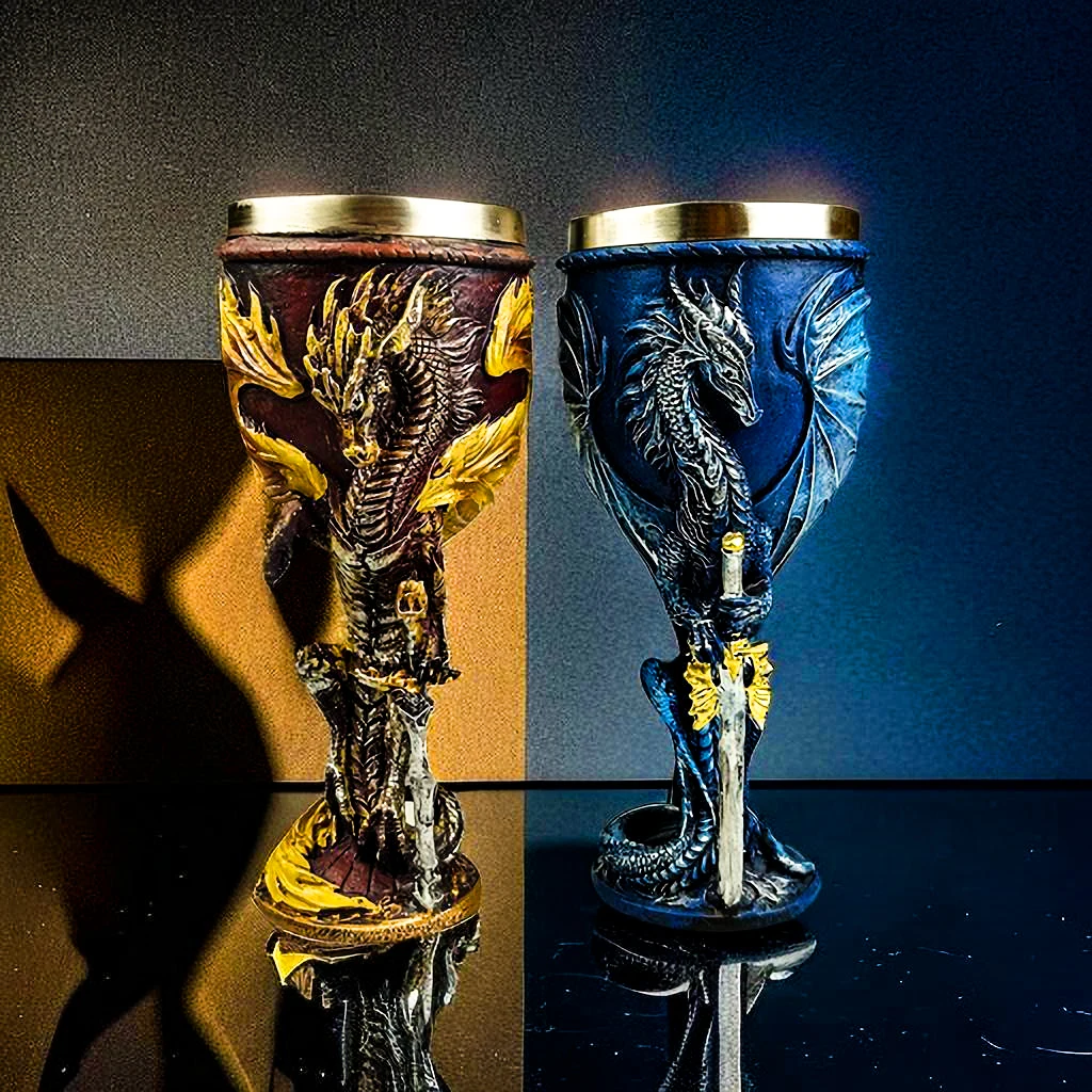 Dragon Goblet Dungeons Stainless Steel sword goblet decoration Gift ...
