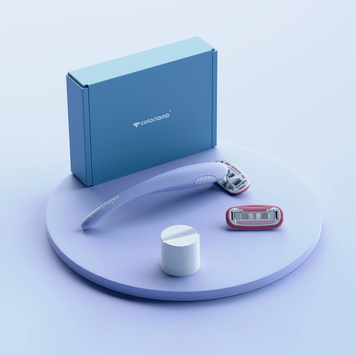 Colorlamb-Women-Razor-Set-for-Shaving-Hair-Remove-Whale-Shape-1-Handle ...