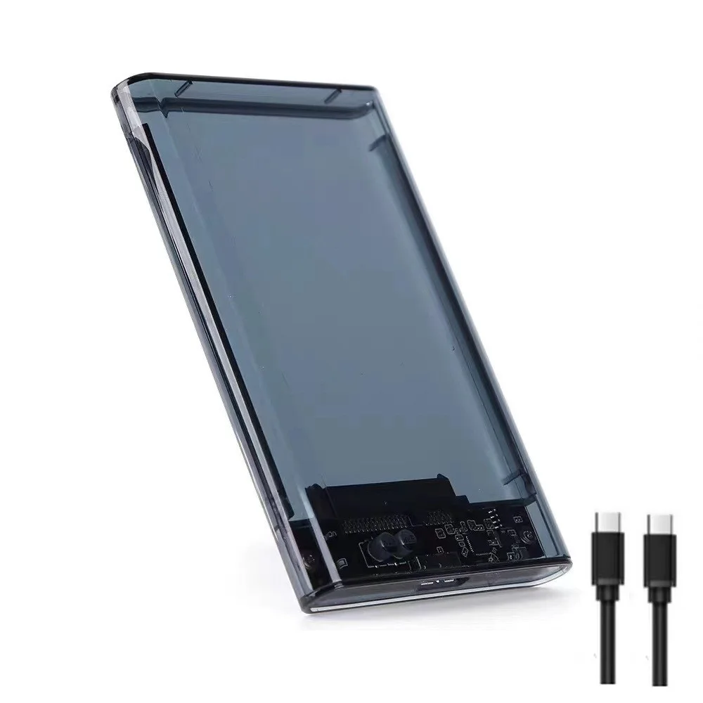 Transparent-HDD-Case-Caddy-Box-HDD-Enclosure-2-5-SSD-SATA-To-USB-3-0 ...