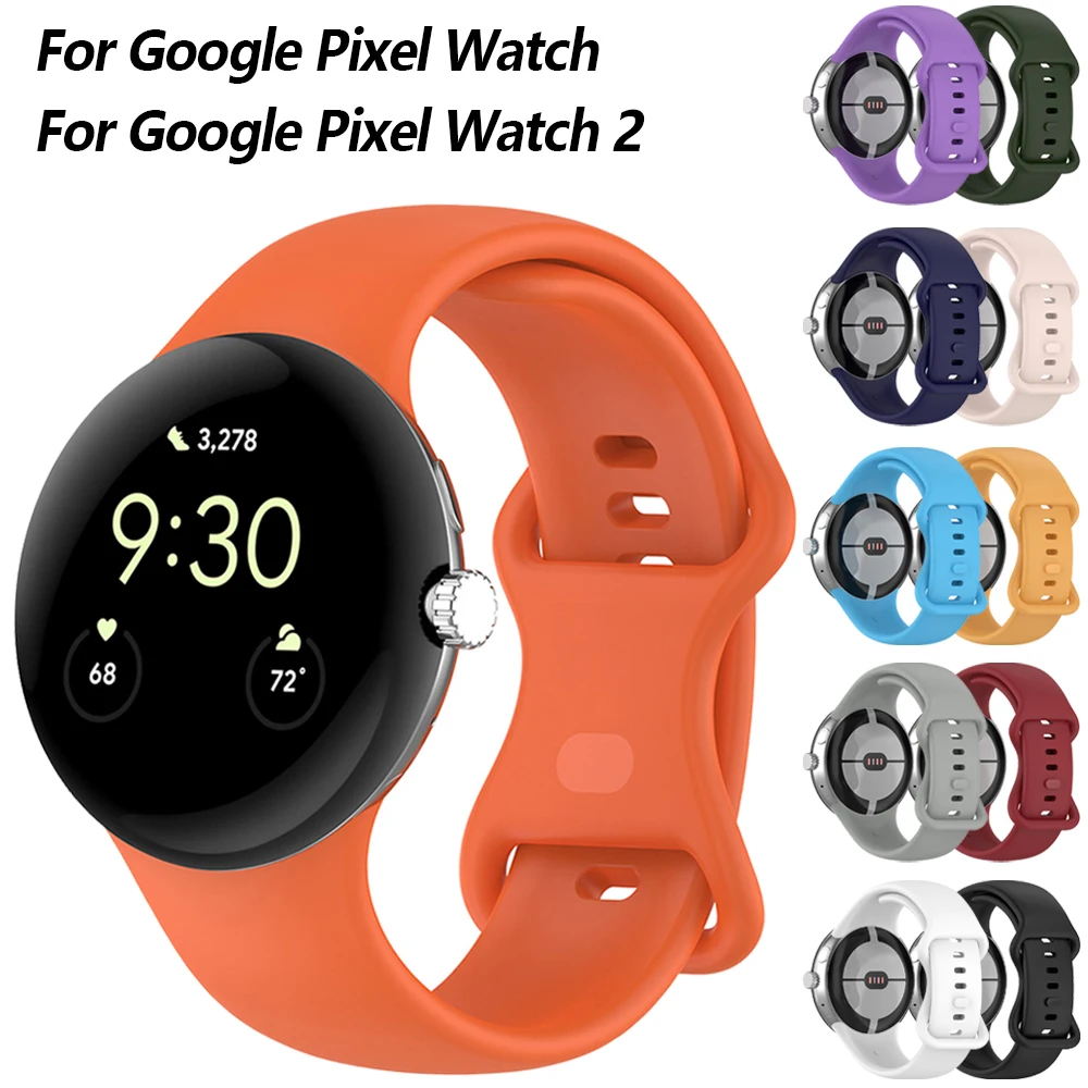Original-Silicone-Strap-for-Google-Pixel-Watch-Metal-Buckle-Silicone ...