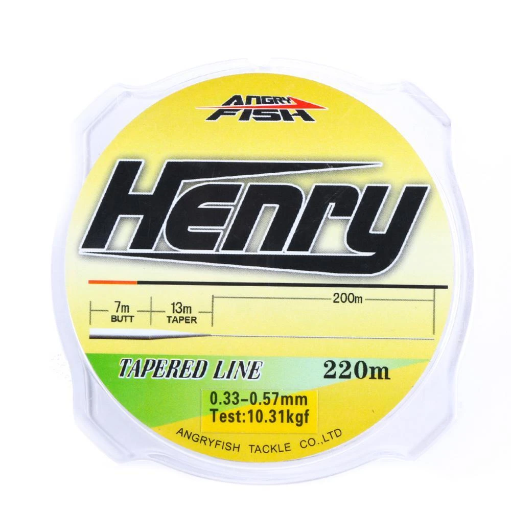 New Sport Fishing Line Nylon Tapered Line 220m Henry Series Popular ...