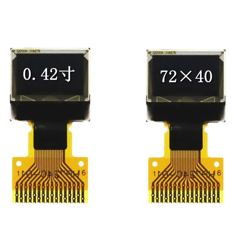 0.42 Polegada display oled 72*40 pixels vg7240tswbg0 branco NFP1306 82A ...