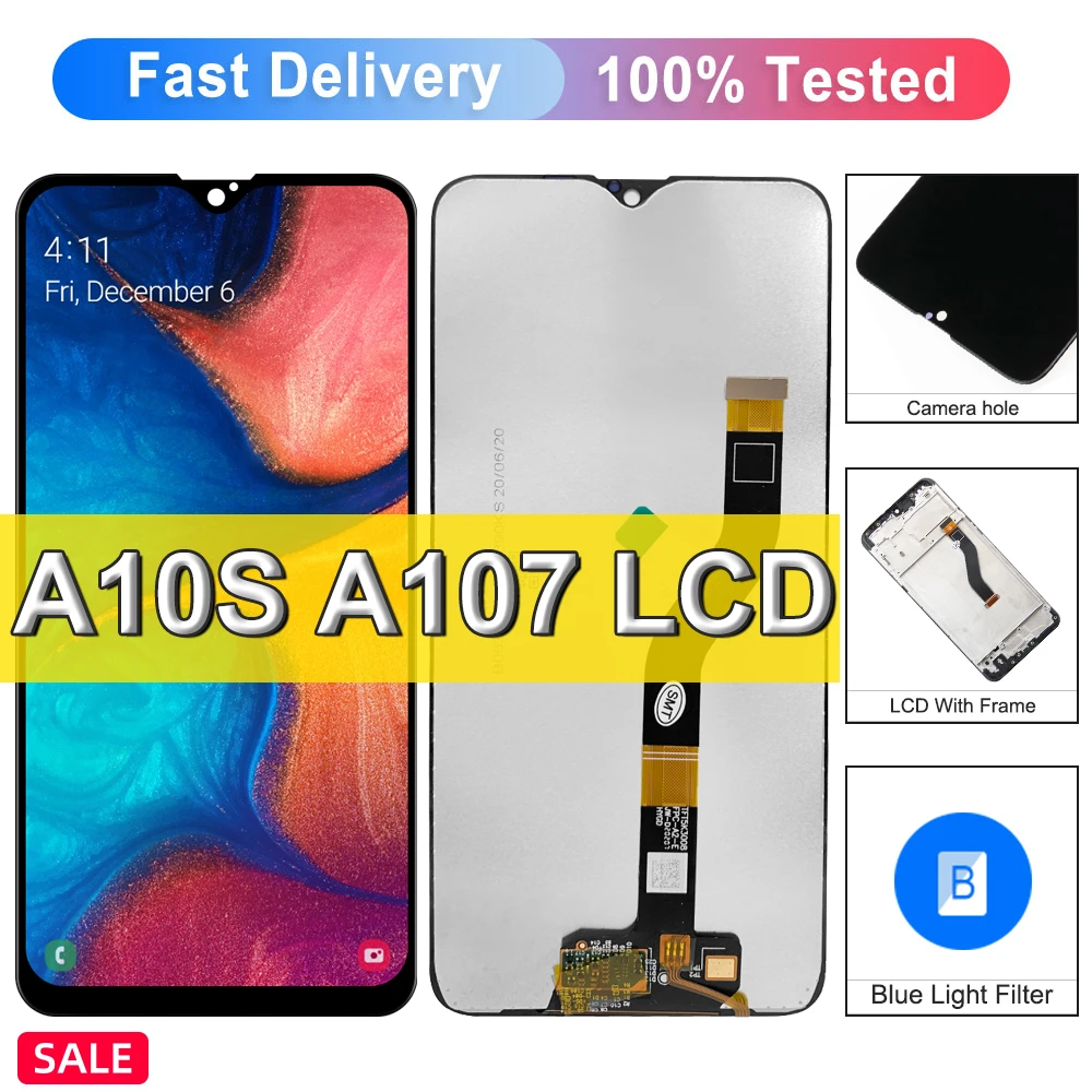 6.2" Original Samsung Galaxy A10s Lcd Display Touch Screen With Frame ...