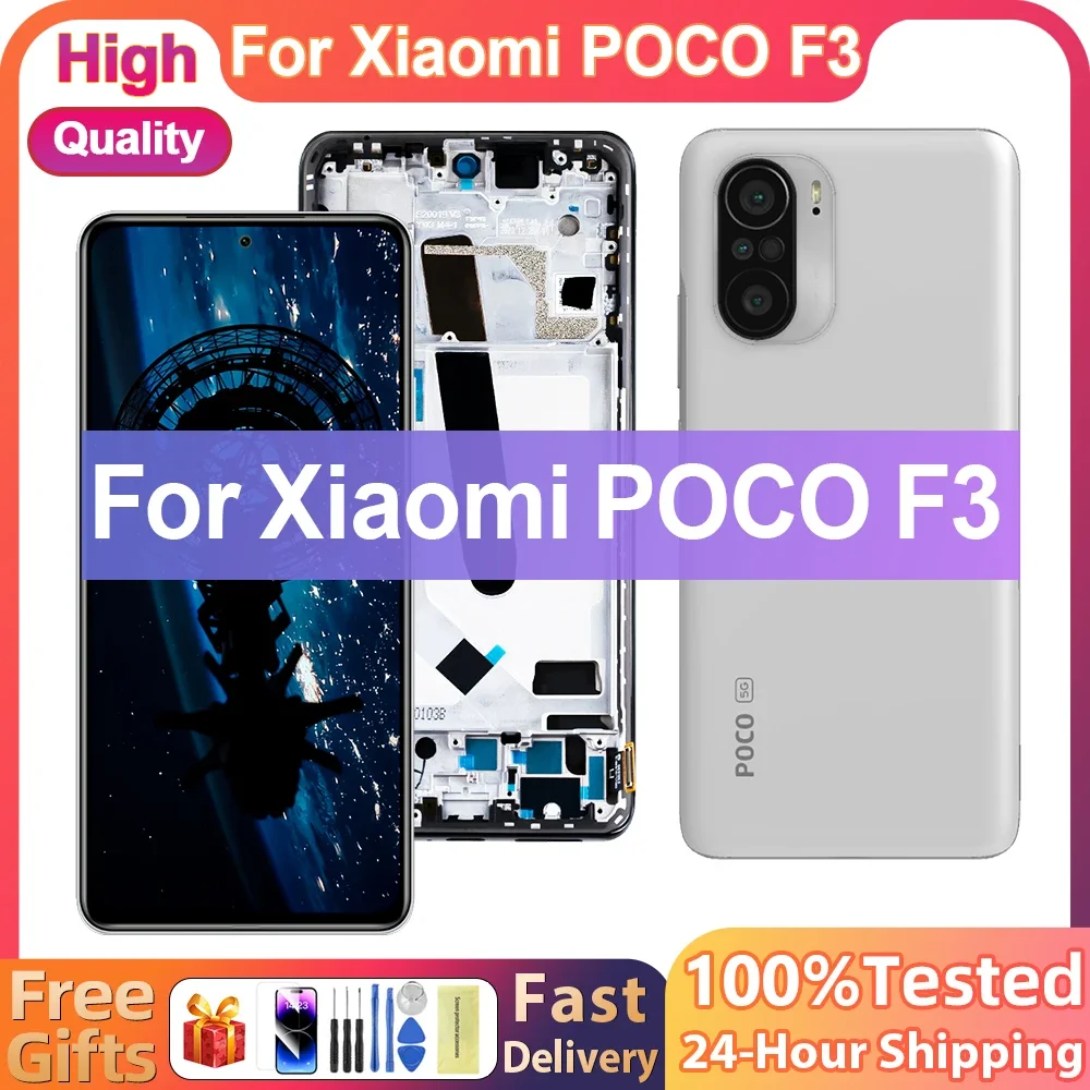 New！Super AMOLED Poco F3 Display Screen For Xiaomi Poco F3 M2012K11AG ...