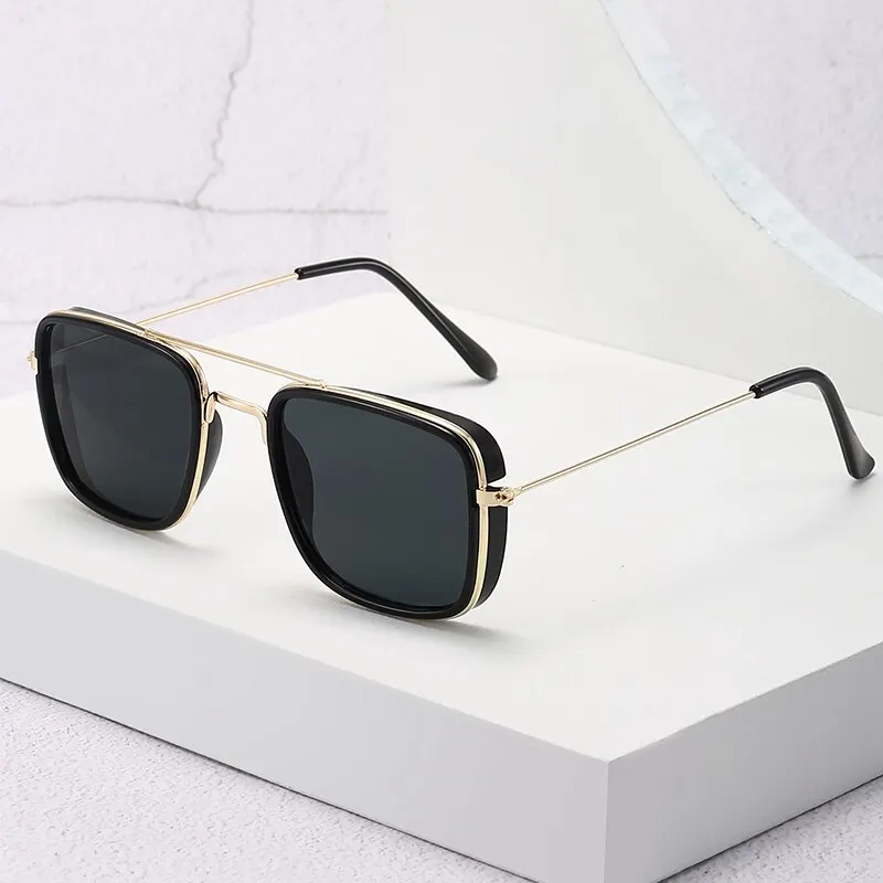 Fashion-Sunglasses-European-and-American-Metal-Small-Square-Frame ...