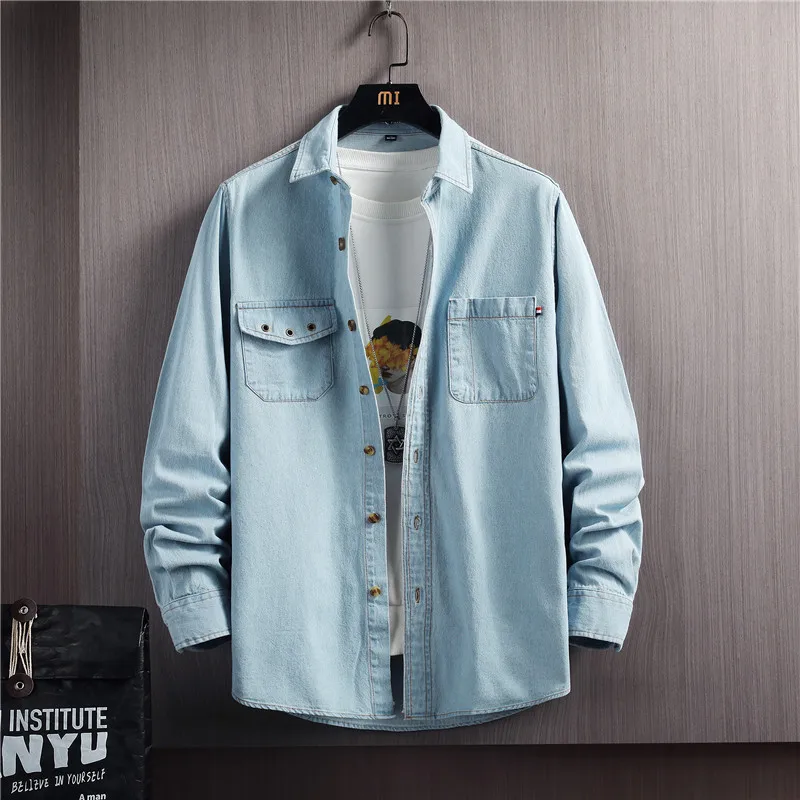 Spring-and-autumn-new-men-s-clothing-trend-pure-cotton-denim-long ...