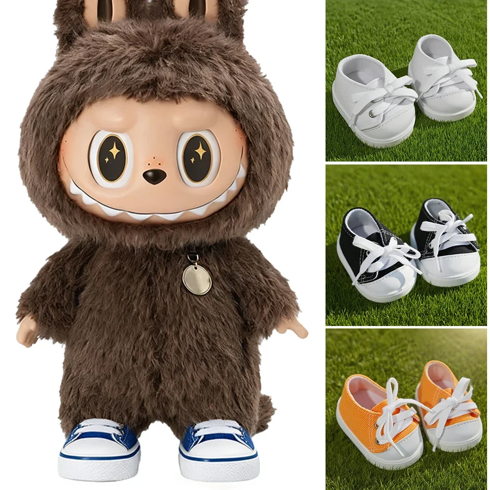Large Size 38CM Canvas Shoes for Labubu Plush Plush Toy Big Baby Shoes ...