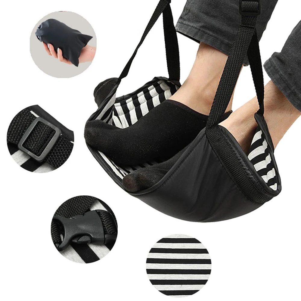 Portable-Footrest-Flight-Carry-on-Foot-Rest-Travel-Pillows-Leg-Hammock ...