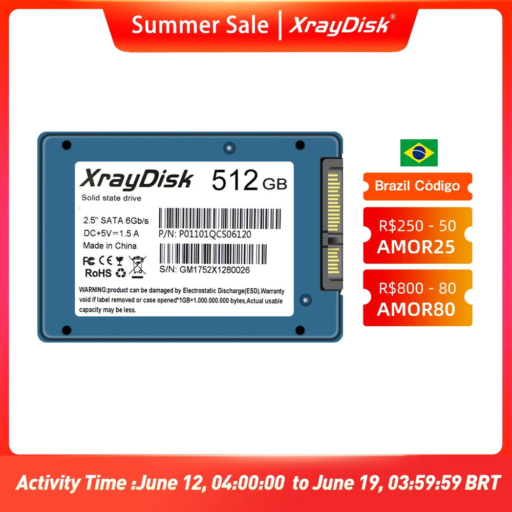 XrayDisk Disco Rígido Interno para Laptop e Desktop, Solid State Drive ...