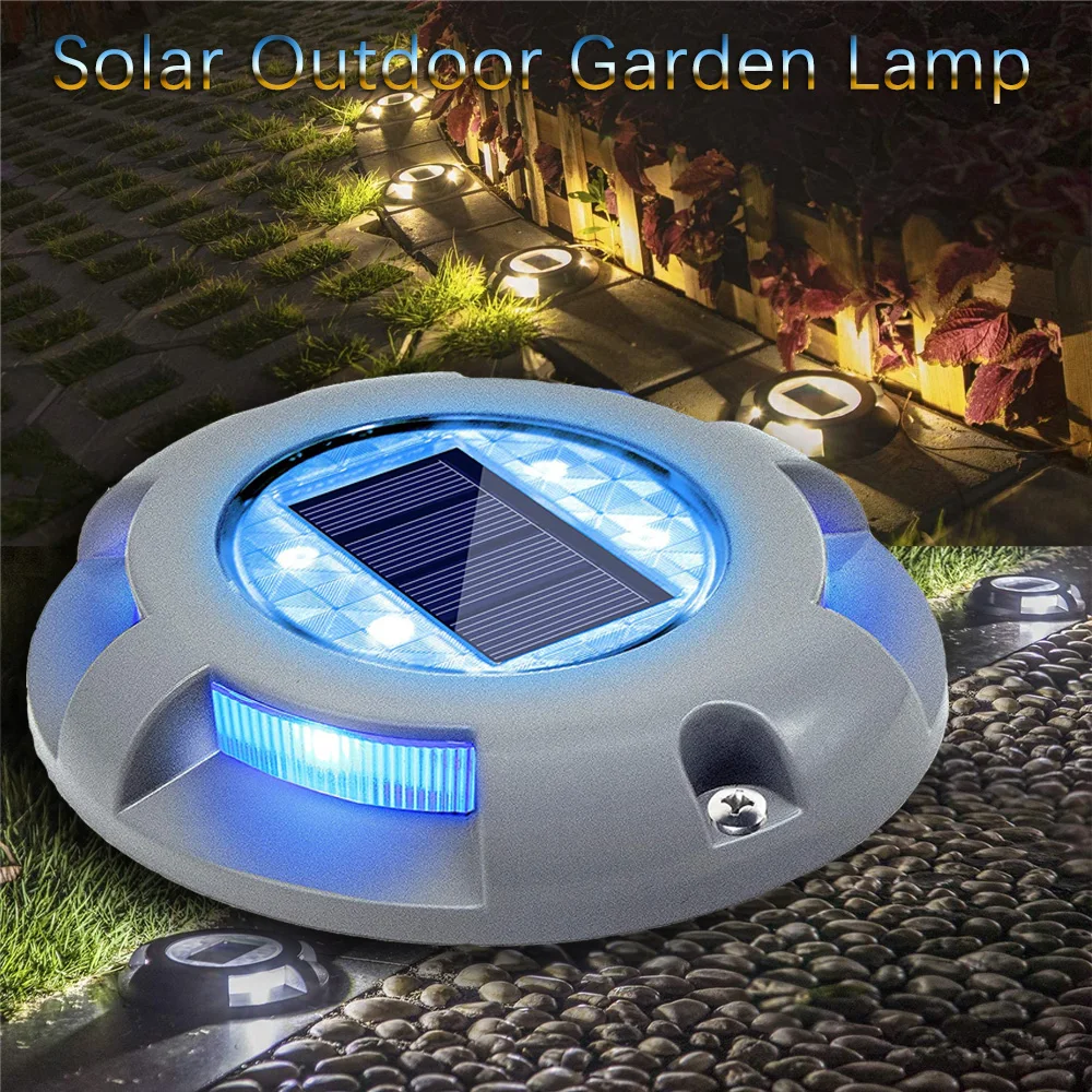 Outdoor Led Solar Light Garden Stair Deck Lights Waterproof Ground Lamp ...