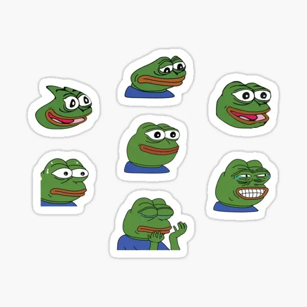 Pepe Twitch Emotes Pack 1 5pcs Stickers For Luggage Anime Water Bottles ...