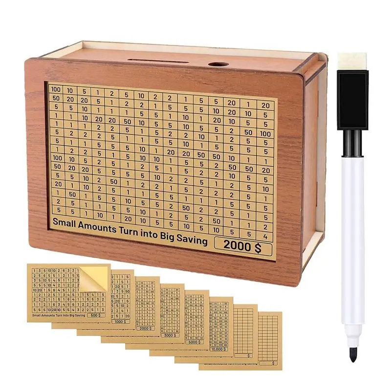 Wooden-Money-Box-Money-Saving-Bank-For-Cash-With-Counter-Money-Saver ...