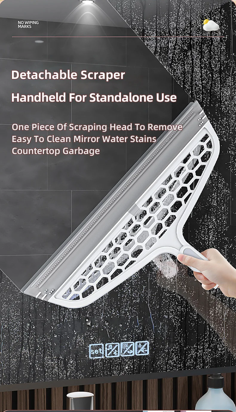 Balai serpillère espagnol,Balai magique en Silicone de 50 pouces,raclette de nettoyage du sol ...