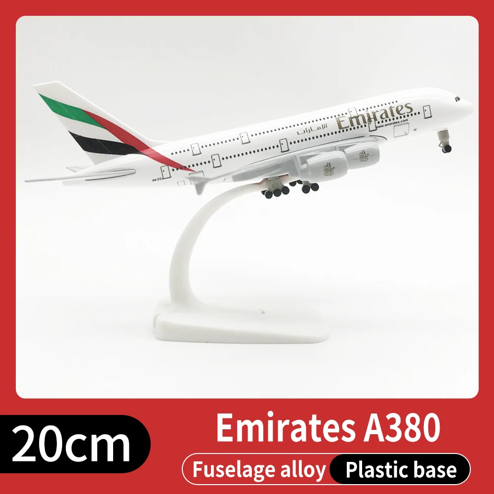 Metal Airplane Model 20cm 1:400 United Arab Emirates A380 Metal Replica ...