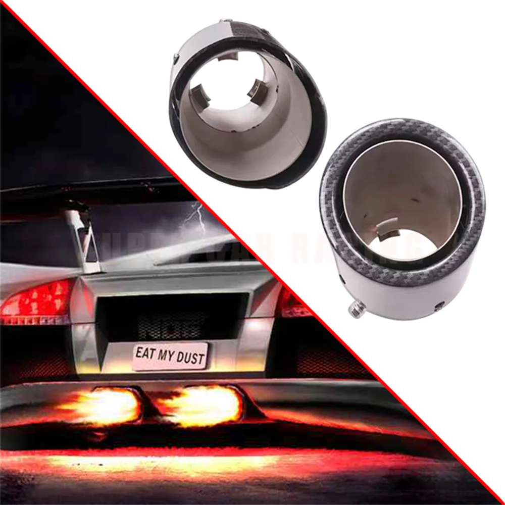 LED-Carbon-Fiber-Luminous-Tail-Throat-Muffler-Silencer-Luminous-Exhaust ...