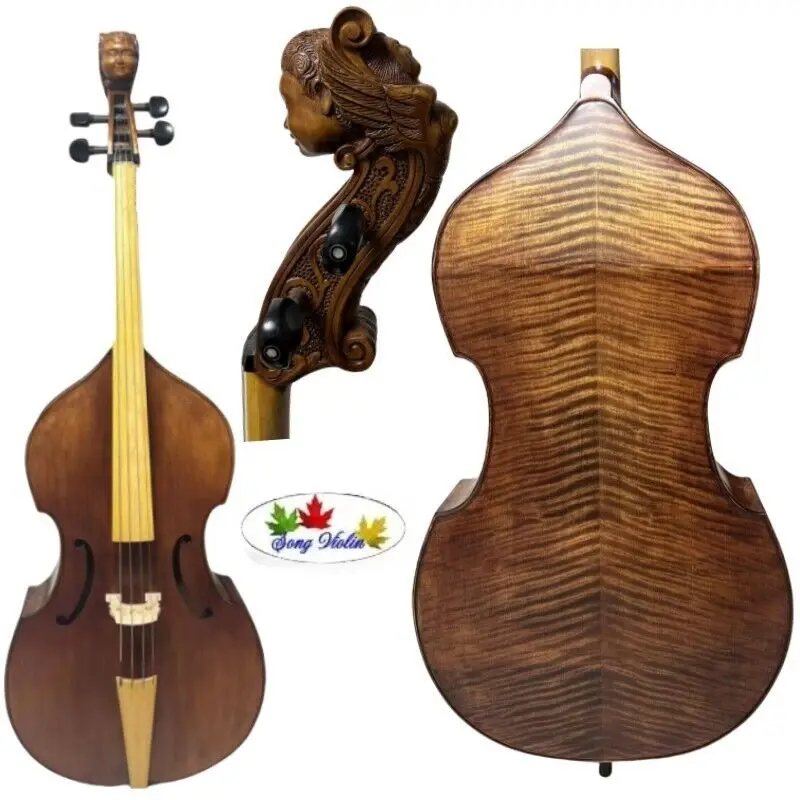 Baroque-style-song-Maestro-Viola-da-Gamba-Carved-angel-scroll-4-String ...
