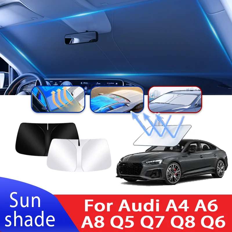 Car Sun Visor For Audi A4 A6 A8 Q5 Q7 Q8 Q6 2006~2026 2023 Auto Front ...