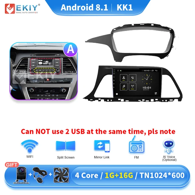 EKIY KK5 QLED DSP 안드로이드 10 자동차 라디오 멀티미디어 비디오 플레이어 현대 소나타 9 LF 2014-2017 ...