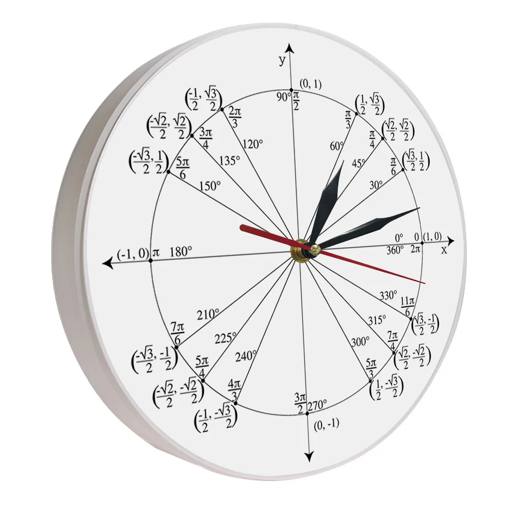 Horloge,Horloge murale circulaire pour enseignant en maths, décor de ...