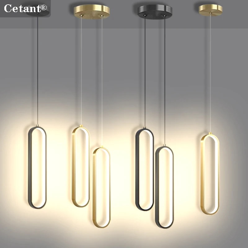 Modern Rounded Rectangle LED Pendant Lights - Lighting4Home