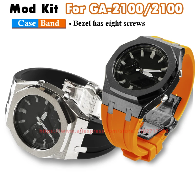 316L-GA2100-GA2110-GAB2100-Mod-Kit-For-Casioak-Watch-Metal-Case-Bezel ...