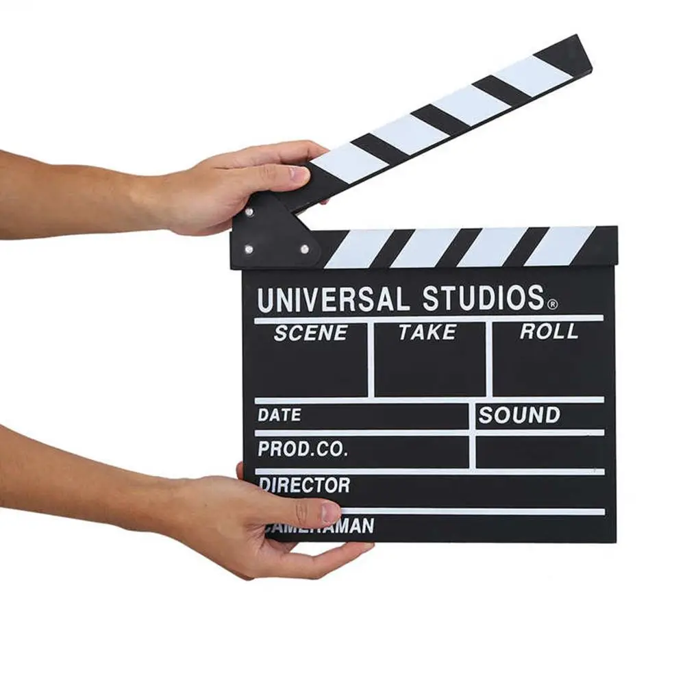 Director-Video-Scene-Clapperboard-Wooden-TV-Movie-Cinema-Clapboard ...