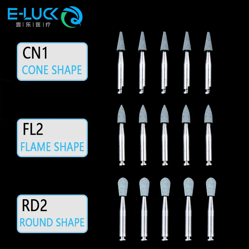 Dental-Polishing-Stone-Burs-Cone-Flame-Round-Shape-Abrasion-Bur-Fit-For ...