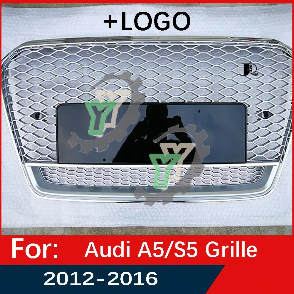 For Audi A5/S5 2012 2013 2014 2015 2016 Car Front Bumper Grille Centre ...