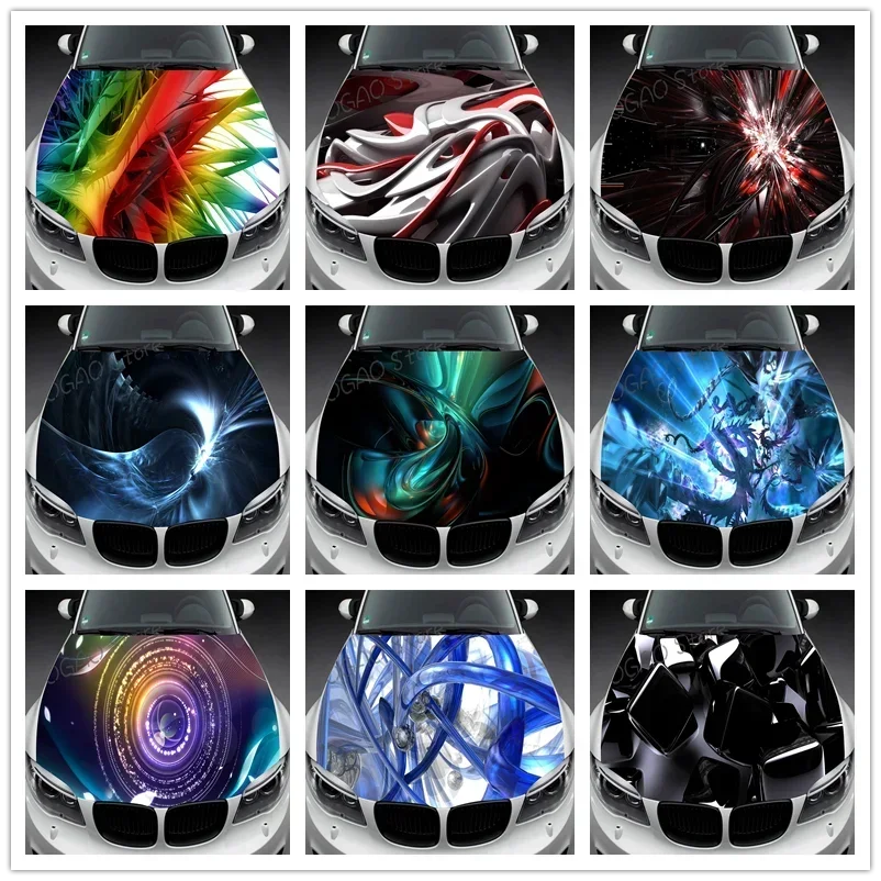 Car Hood Decal, Vinyl, Sticker, Abstract Cool, Graphic, Wrap Decal ...
