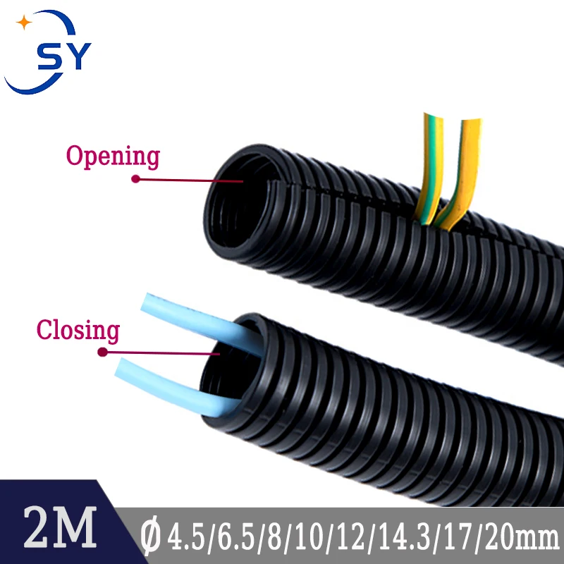 2M-Corrugated-Pipe-Threaded-Tube-Insulation-Flame-Retardant-Protection ...