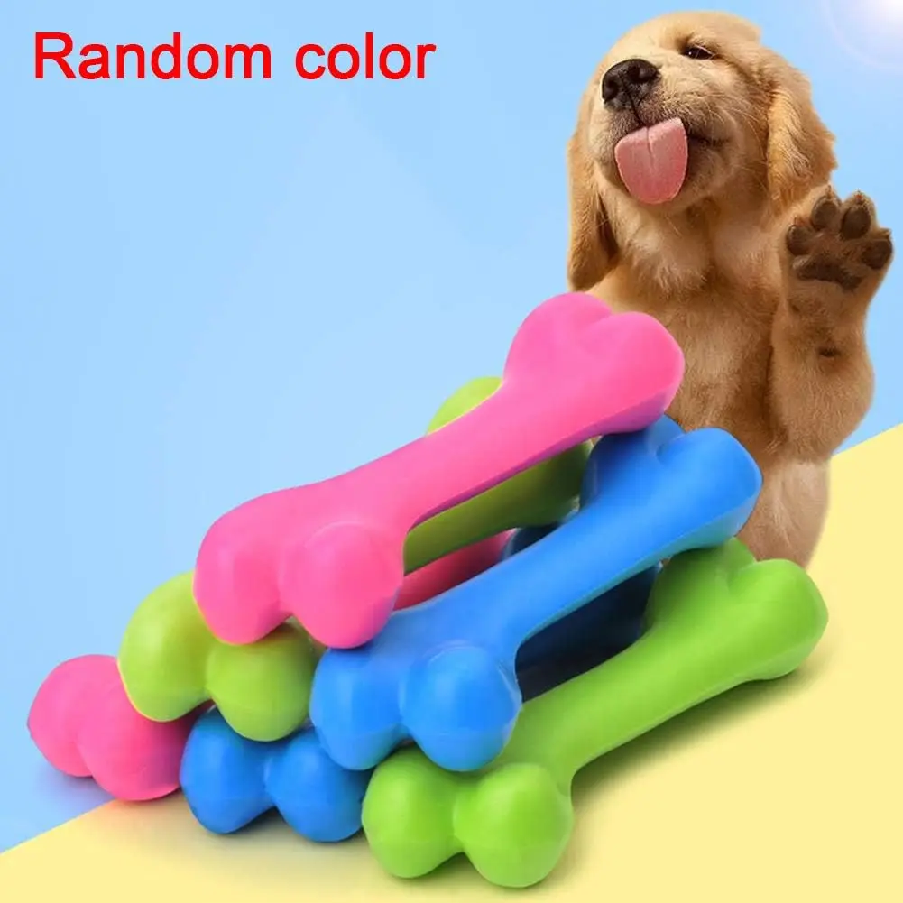 1Pc-Pet-Chew-Toy-Soft-Rubber-Bite-resistance-Bone-Shape-Teeth-Grinding ...