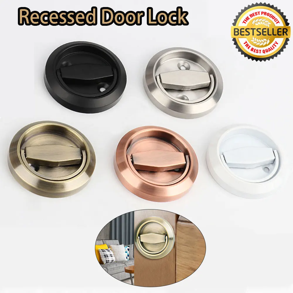 Hidden-Lock-For-Lockerround-Knob-Door-Lock-Recessed-Door-Locks-Handle ...