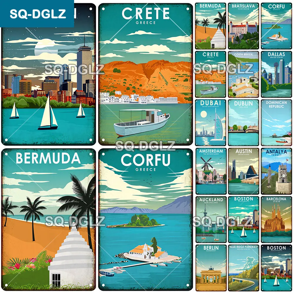 Retro-DUBLIN-DALLAS-City-Metal-Sign-Tin-Sign-Vintage-Country-Plaque ...