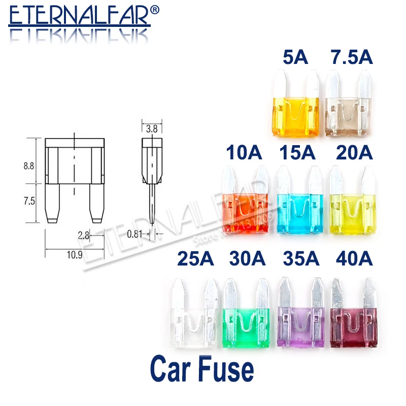 Auto Blade Fuse Zinc Alloy Plastic Material Suv Mini Small Car Fuses 2A ...