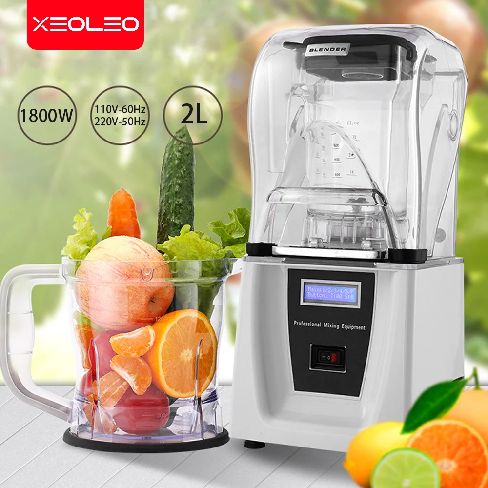 Xeoleo-Commercial-High-performance-blender-Sound-insulation-1800W-Food ...