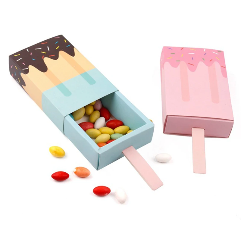 5pcs-10pcs-Ice-cream-Shape-Candy-Boxes-Cartoon-Pull-out-Tray-Kraft ...