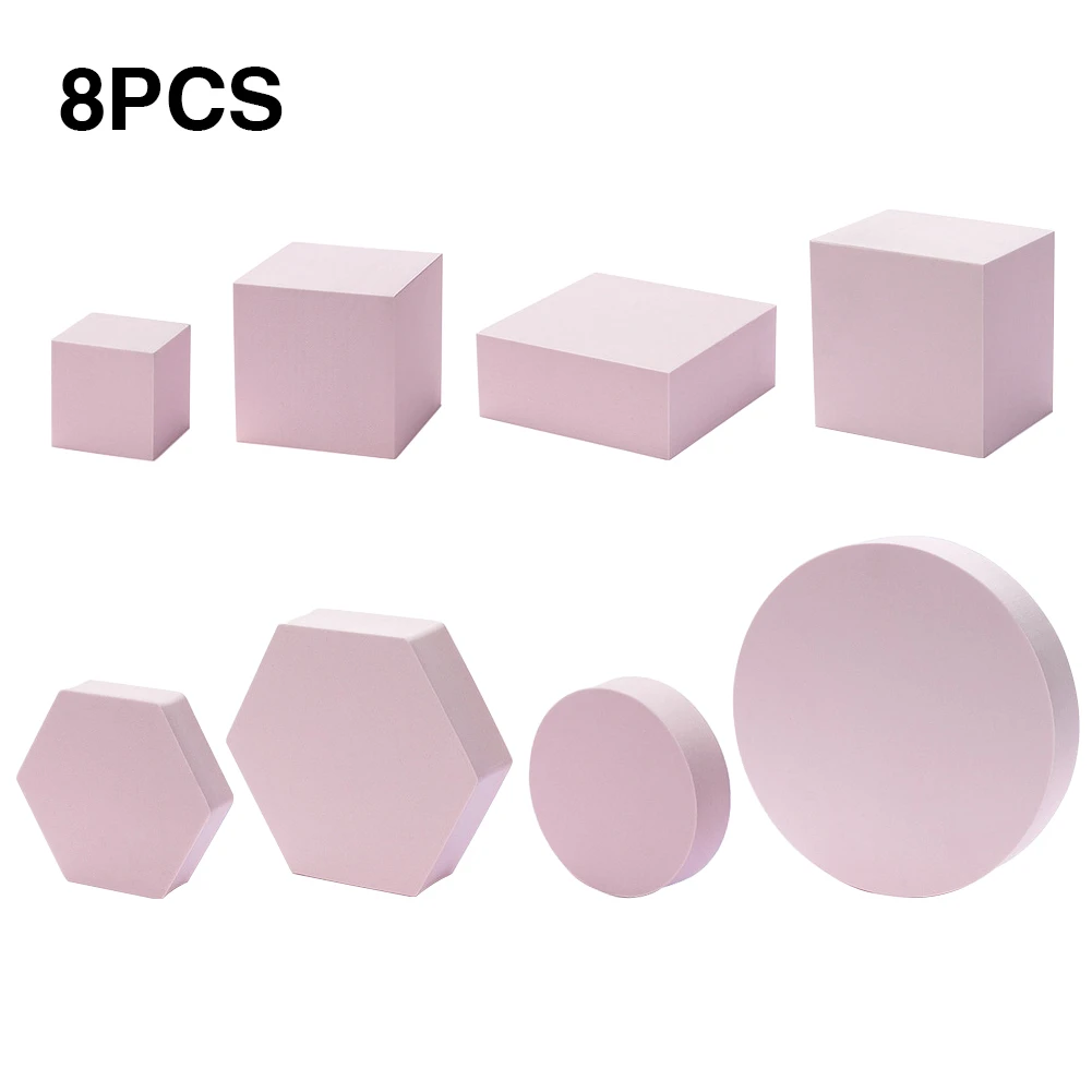 8pcs Studio Shooting Props Shapes Hard Foam Cosmetics Backdrop ...