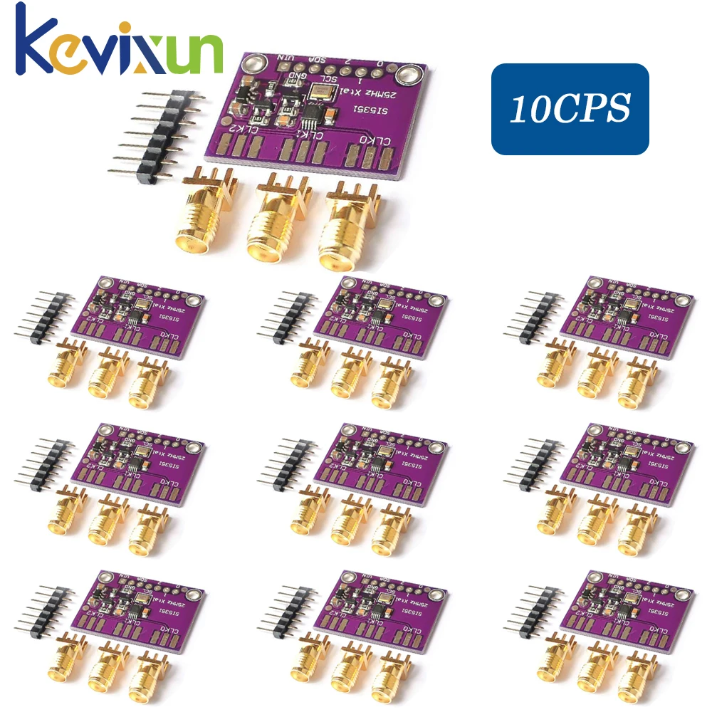 1-10pcs-DC-3V-5V-5351-Si5351A-Si5351-I2C-Clock-Generator-Breakout-Board ...